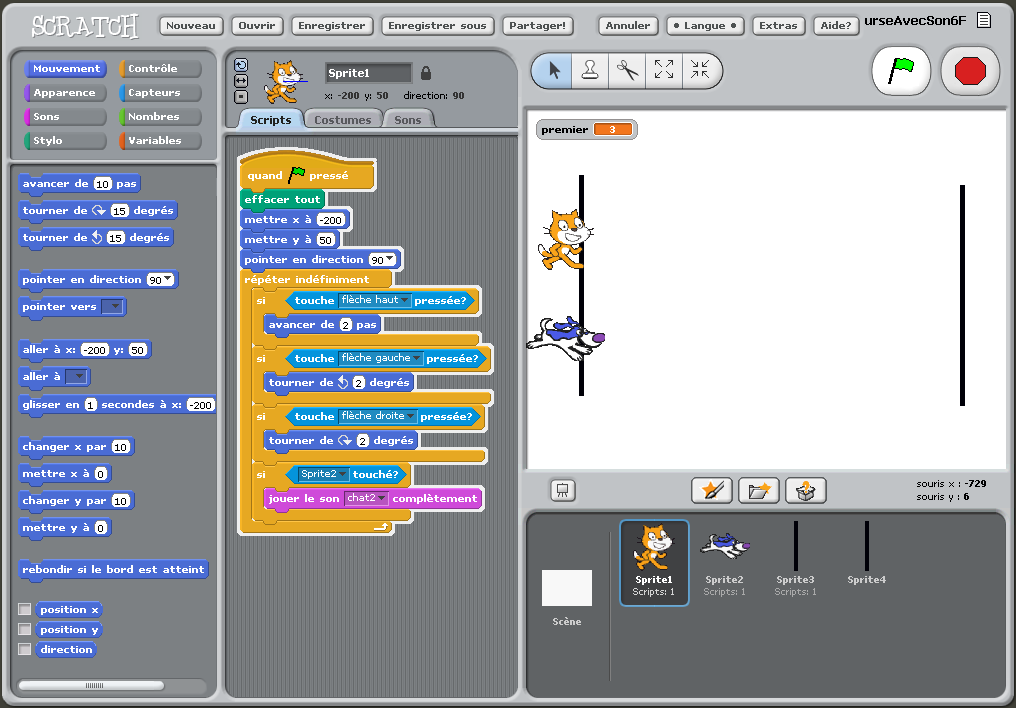 Scratch au collège, un premier contact. – OLPC France